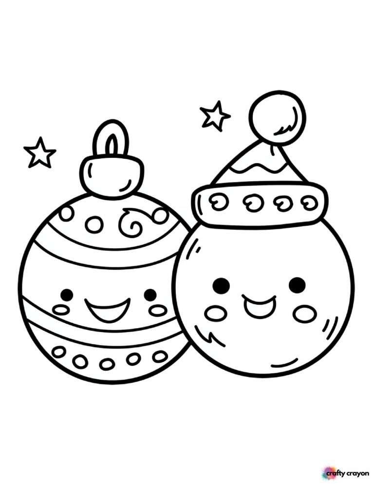 Christmas Ornament Coloring Pages (Free PDF Printables)