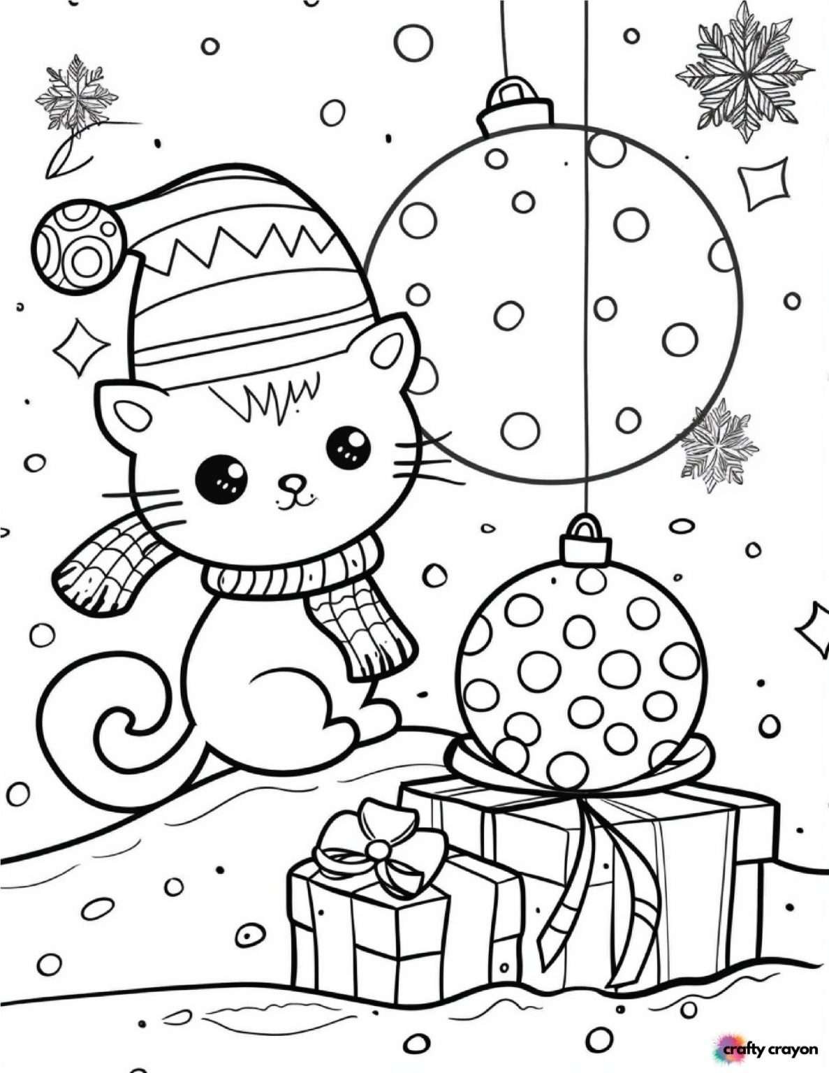 Christmas Ornament Coloring Pages (Free PDF Printables)