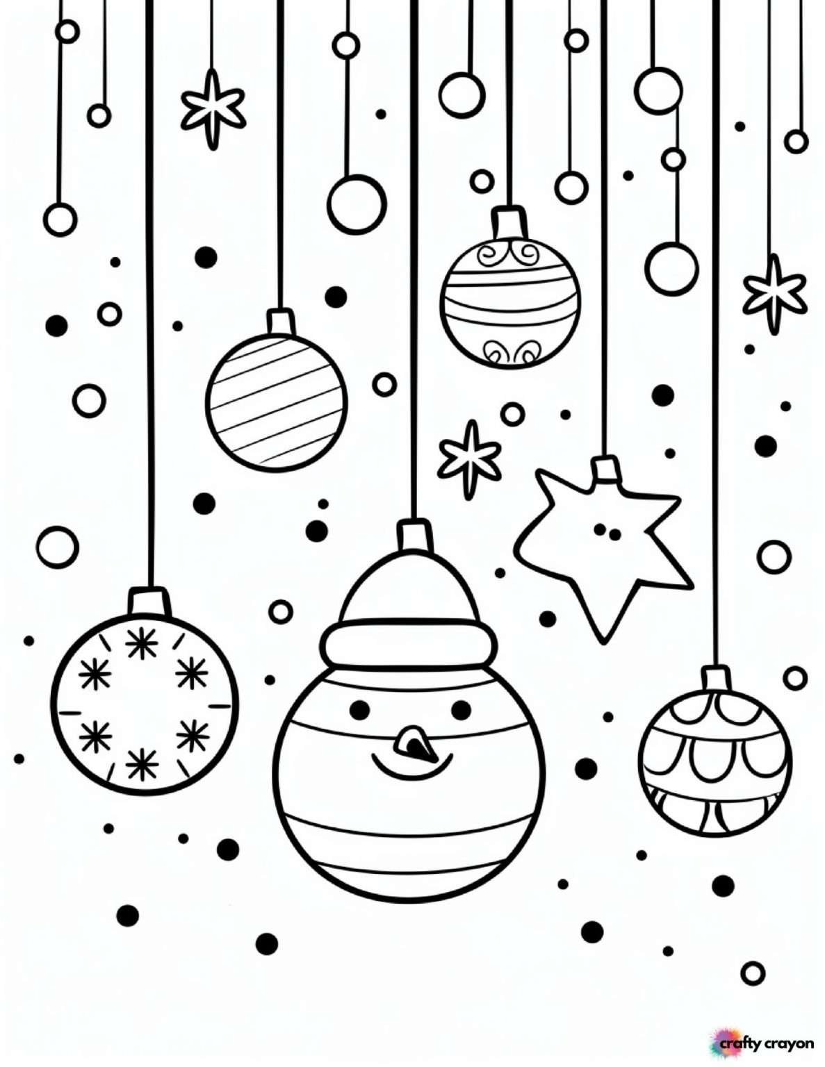 Christmas Ornament Coloring Pages (Free PDF Printables)