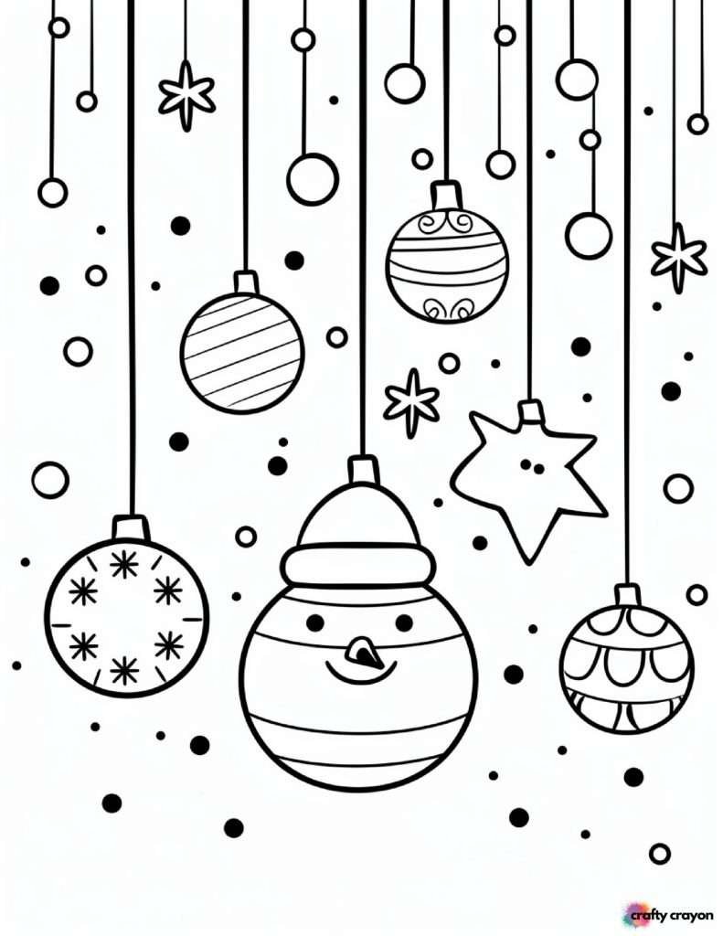 Christmas Ornament Coloring Pages (Free PDF Printables)