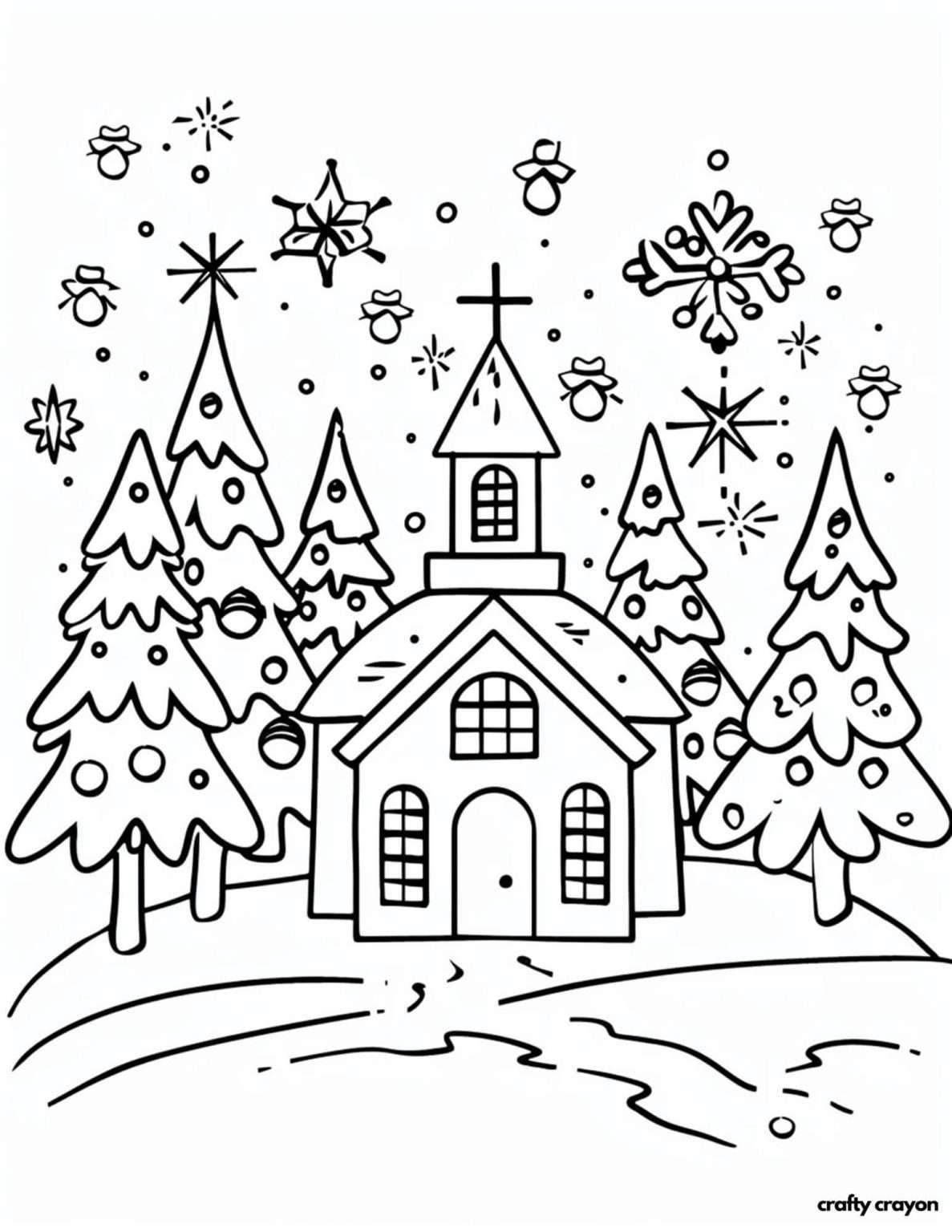 Christmas Adult Coloring Pages (Free PDF Printables)
