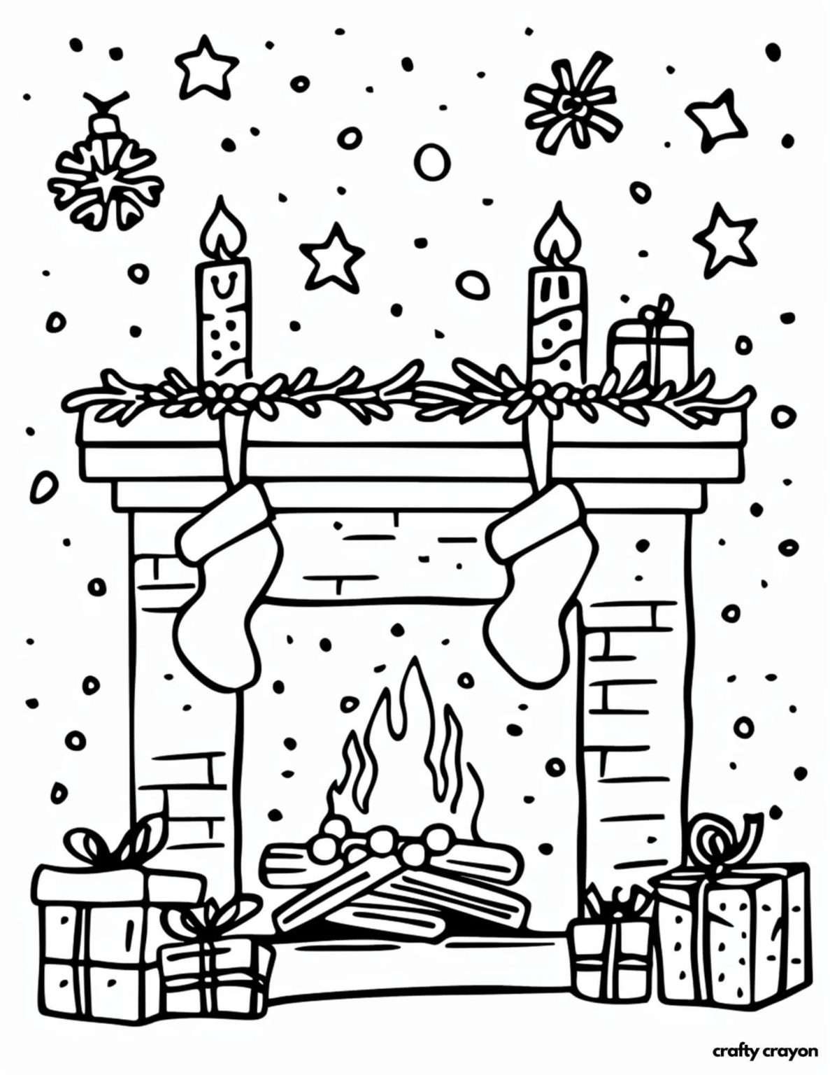 Christmas Adult Coloring Pages (Free PDF Printables)
