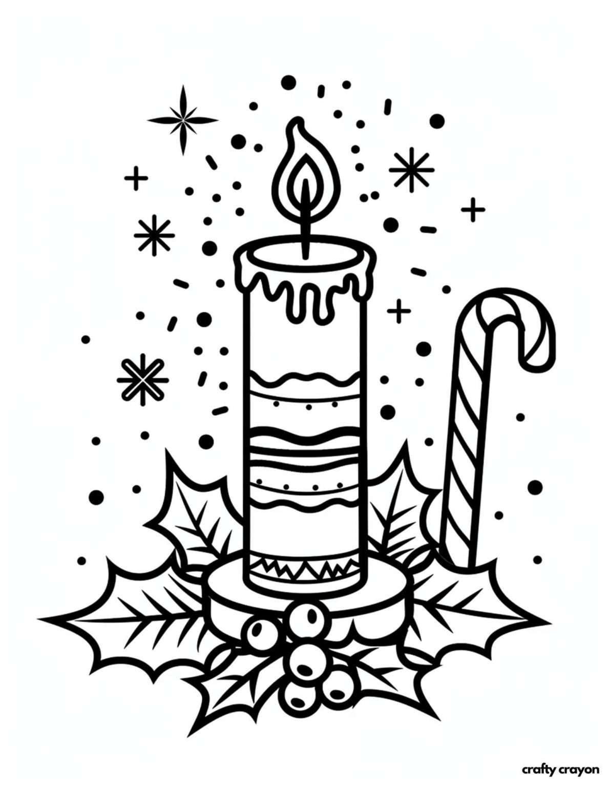 Christmas Adult Coloring Pages (Free PDF Printables)