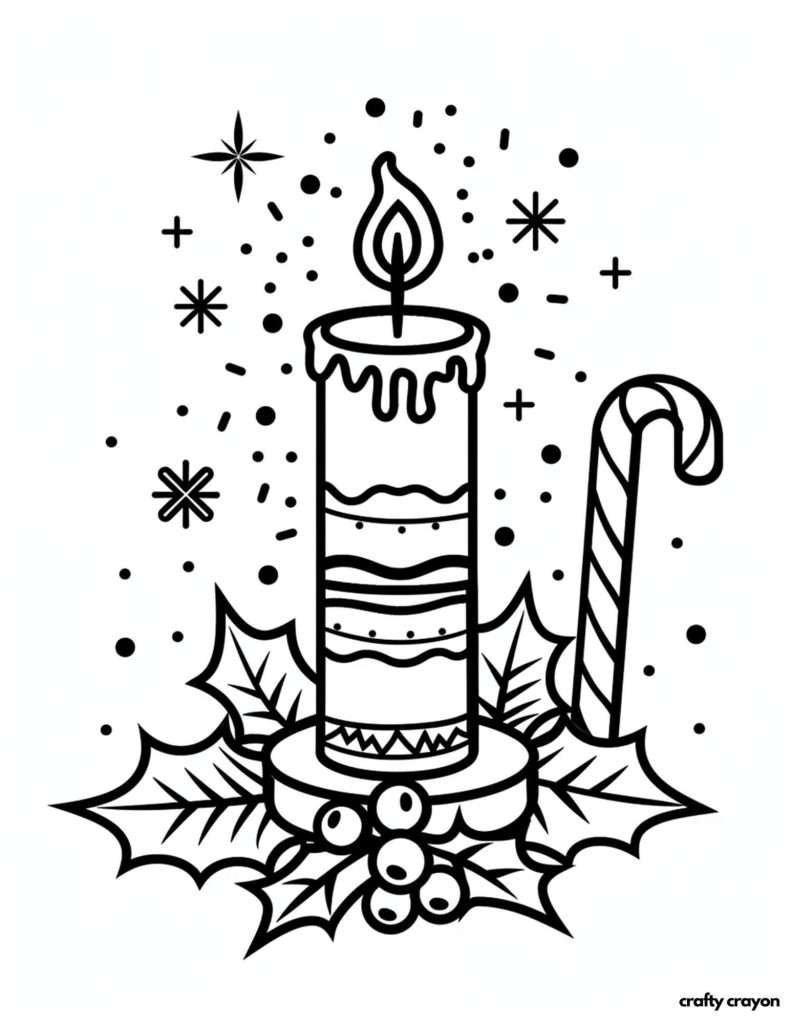 Christmas Adult Coloring Pages (Free PDF Printables)
