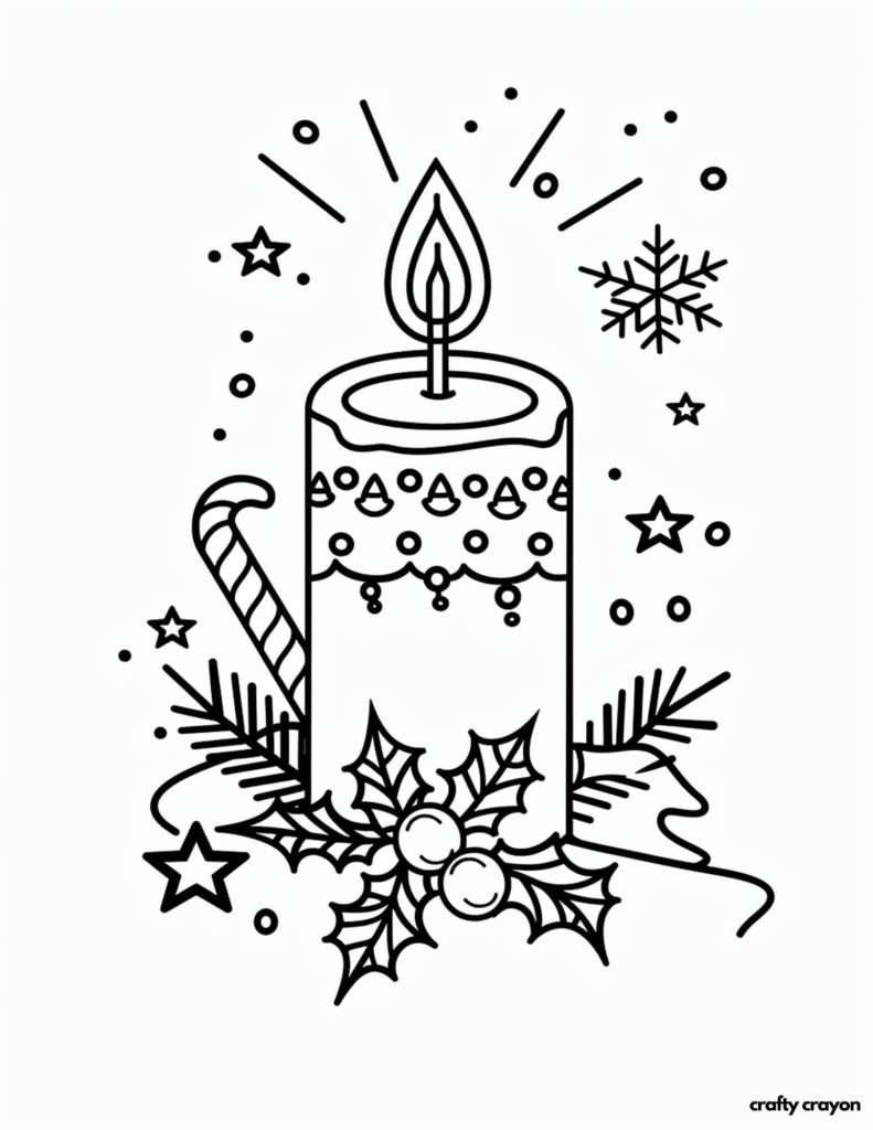 Christmas Adult Coloring Pages (Free PDF Printables)