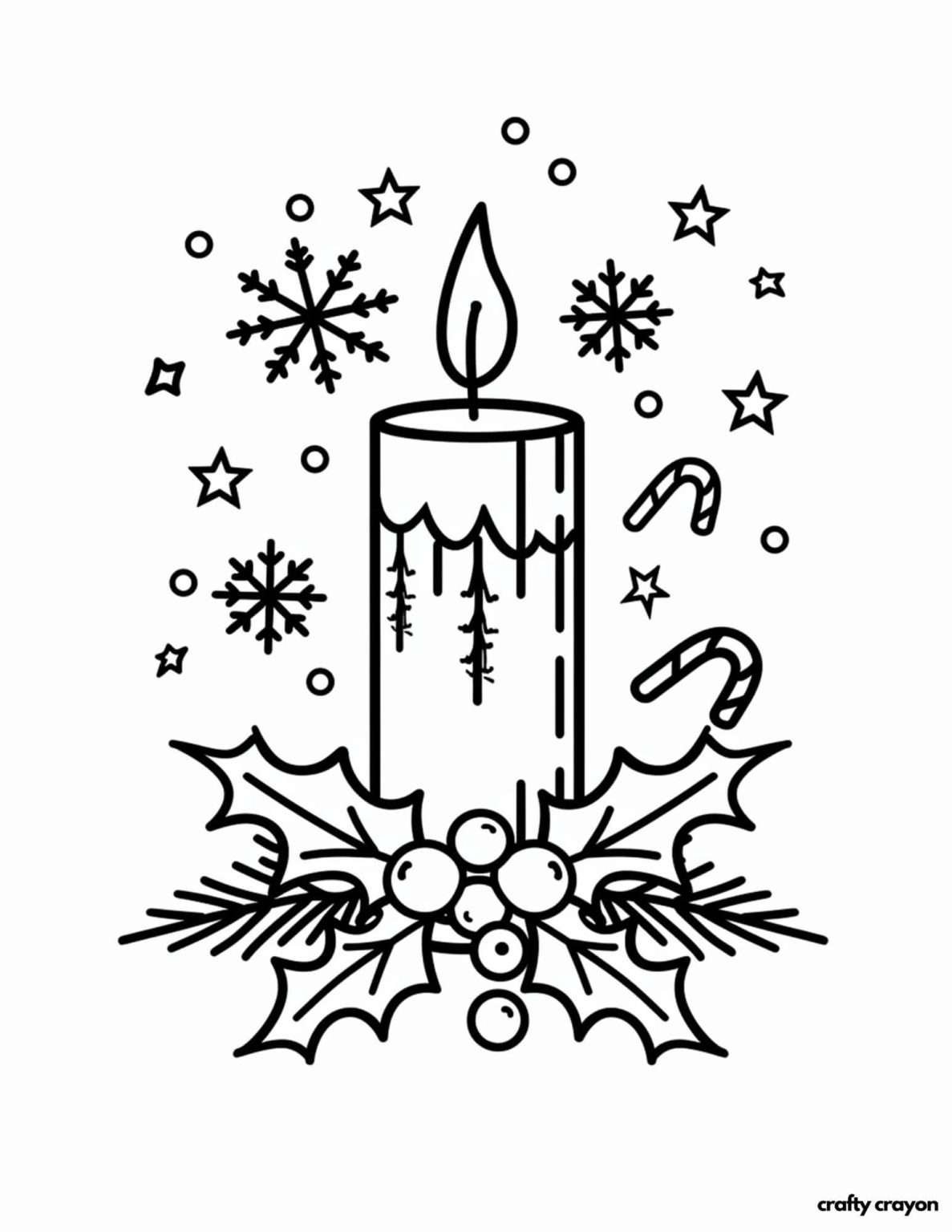 Christmas Adult Coloring Pages (Free PDF Printables)