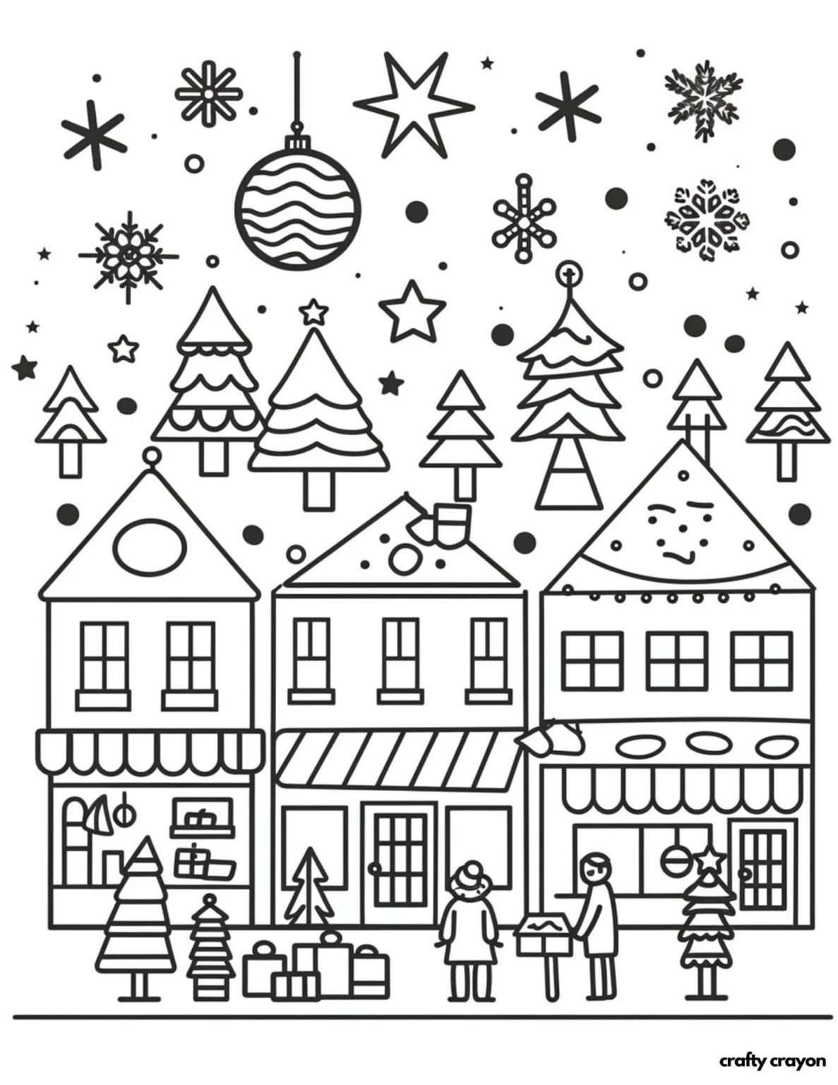Christmas Adult Coloring Pages (Free PDF Printables)