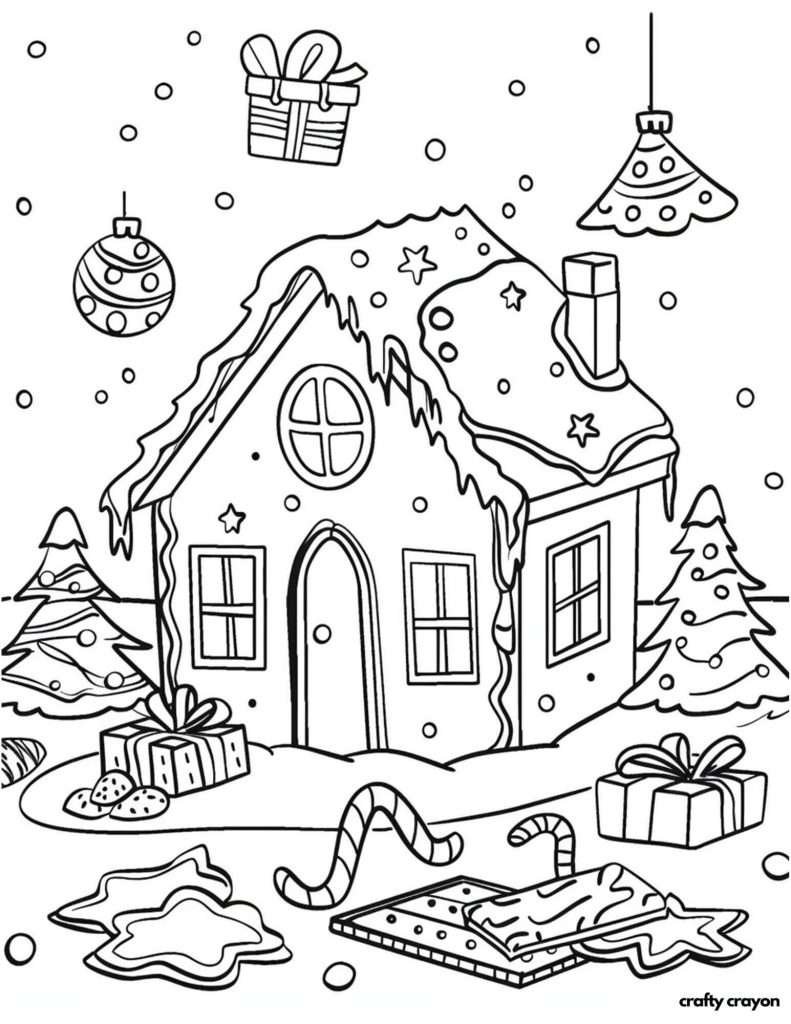 Christmas Adult Coloring Pages (Free PDF Printables)