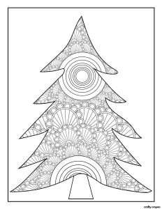 Printable Christmas Tree Coloring Page (Free PDF Printables)