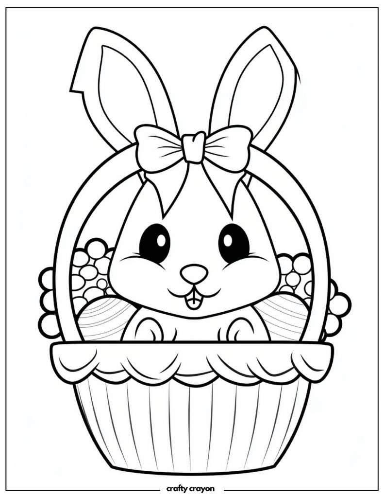 Easter Basket Coloring Pages (Free PDF Printables)