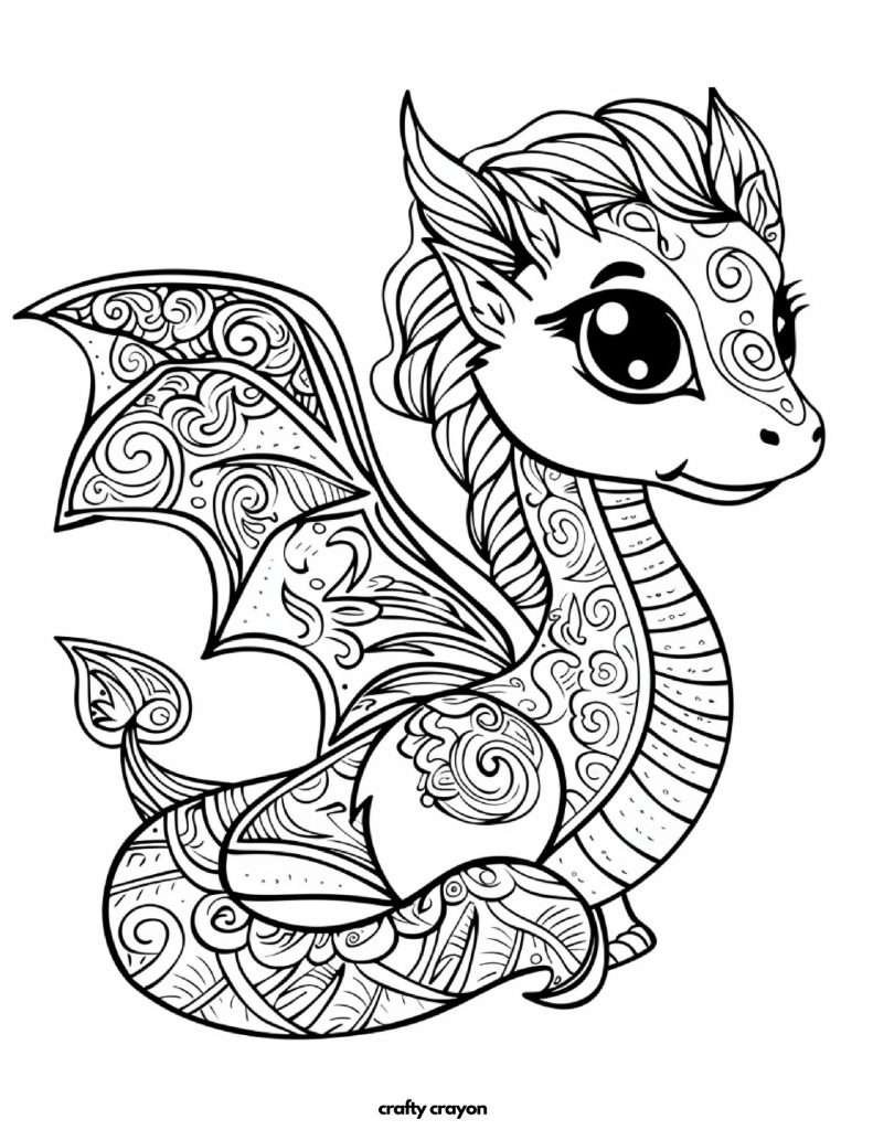 Dragon Coloring Pages (Free PDF Printables)