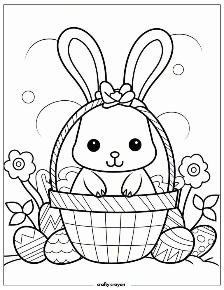 Easter Basket Coloring Pages (Free PDF Printables)