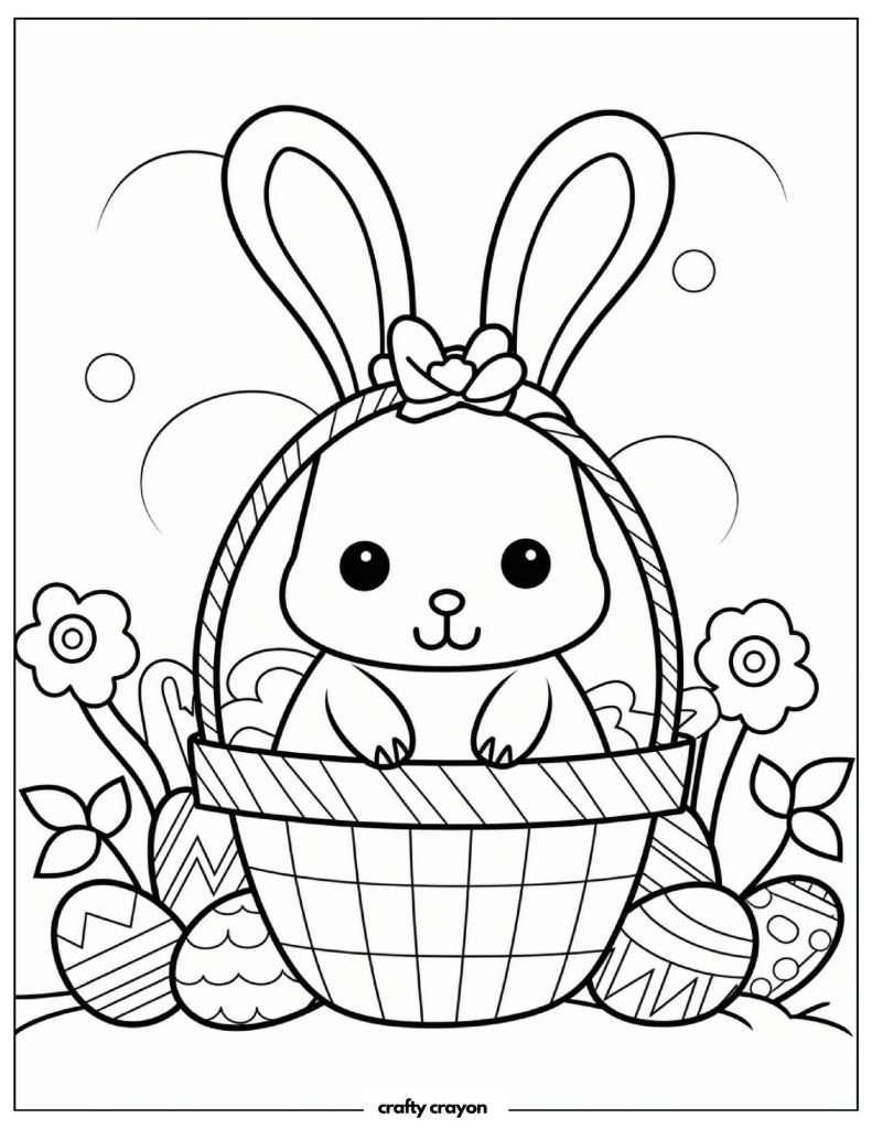 Easter Basket Coloring Pages (Free PDF Printables)