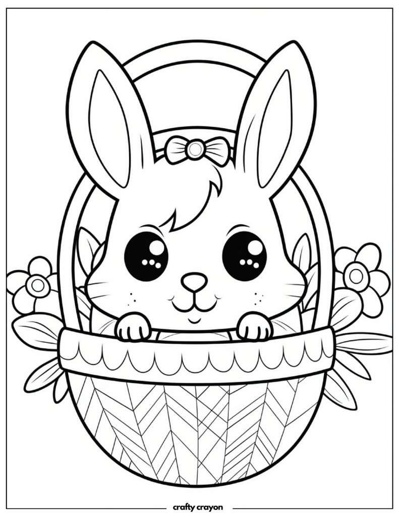 Easter Basket Coloring Pages (Free PDF Printables)