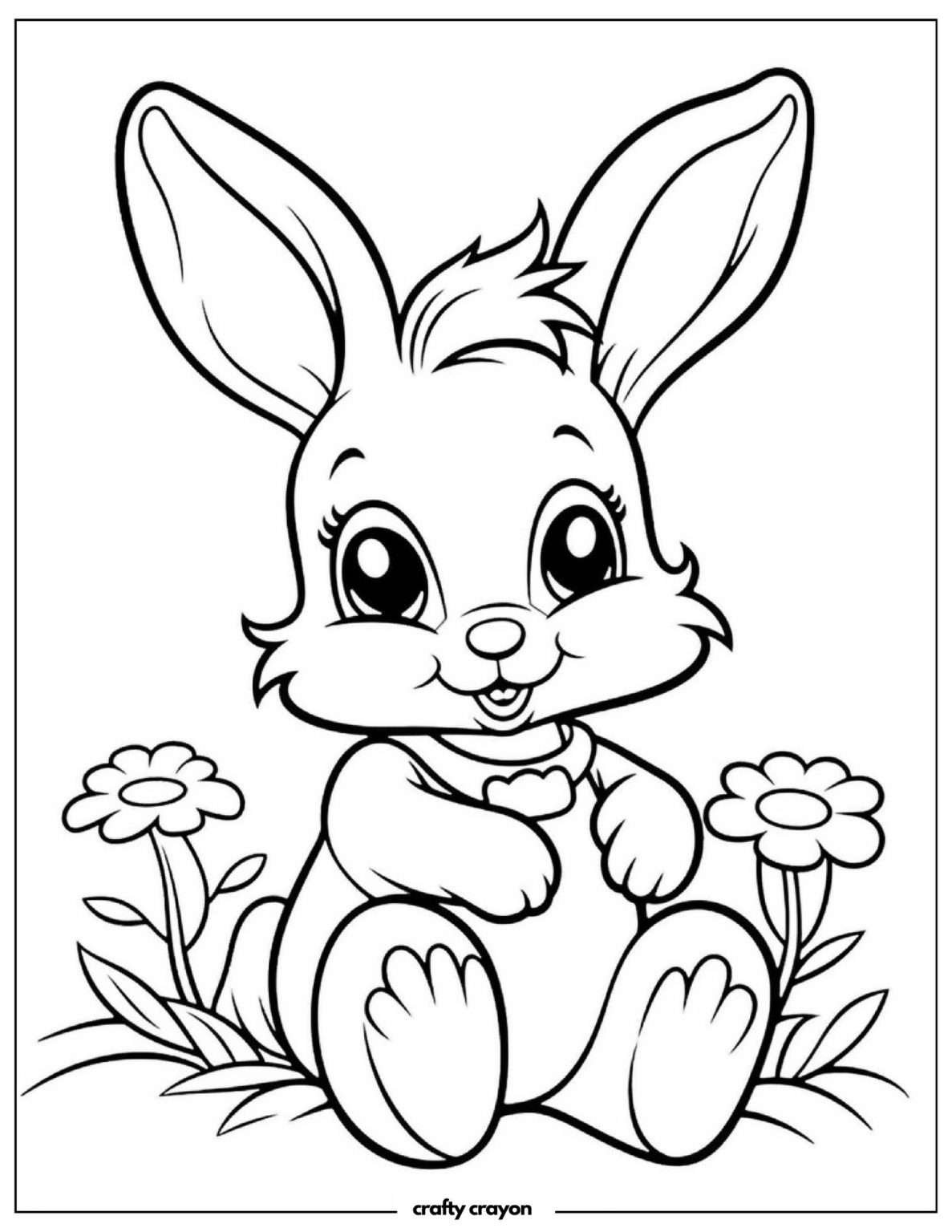 Bunny Coloring Pages (Free PDF Printables)