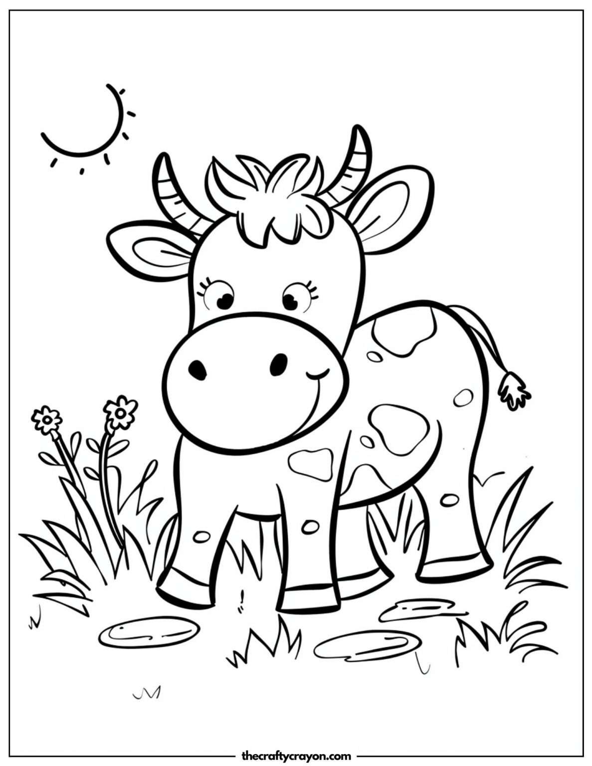20 Fun Cow Coloring Pages (Free PDF Printables)