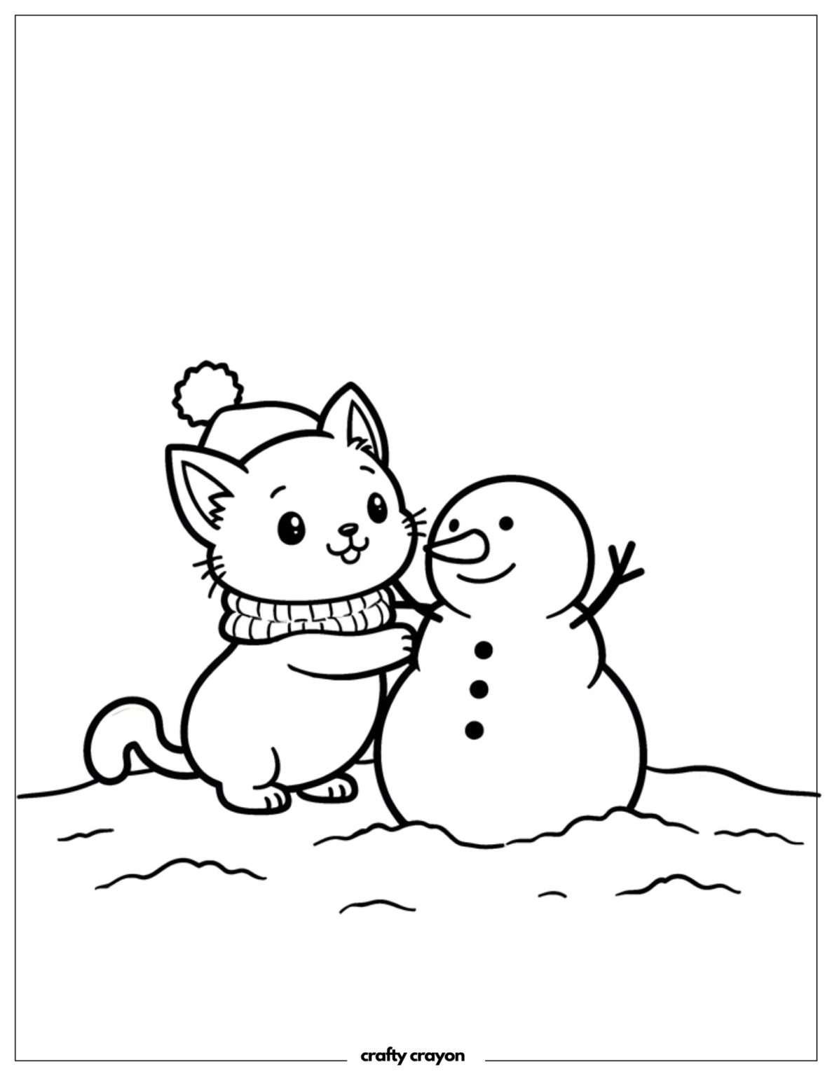 Christmas Cat Coloring Pages (Free PDF Printables)
