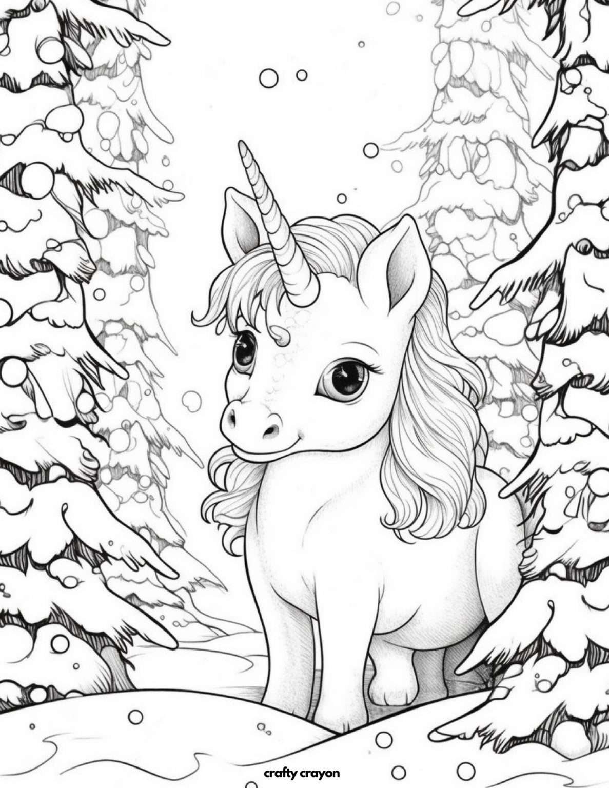 Christmas Unicorn Coloring Pages (Free PDF Printables)