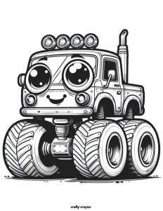 Monster Truck Printable Coloring Pages For Kids