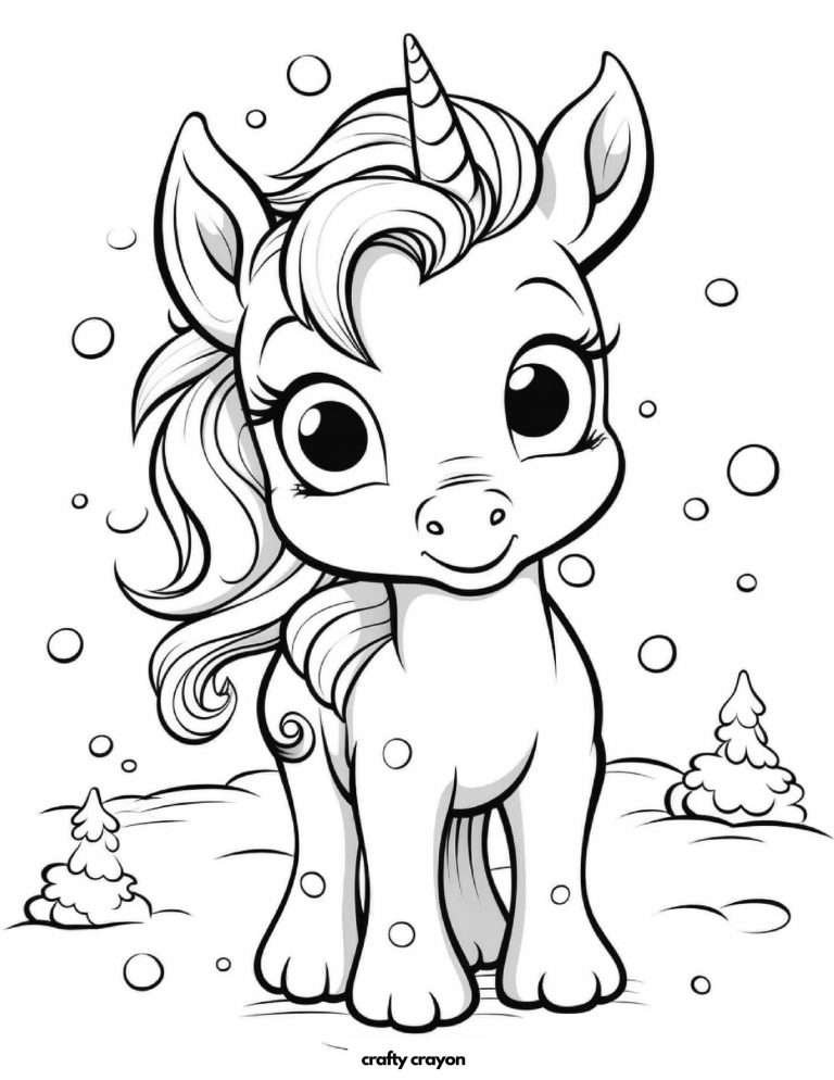 Christmas Unicorn Coloring Pages (Free PDF Printables)