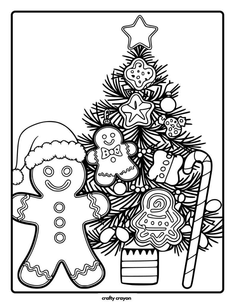 Gingerbread Christmas Coloring Pages (Free PDF Printables)