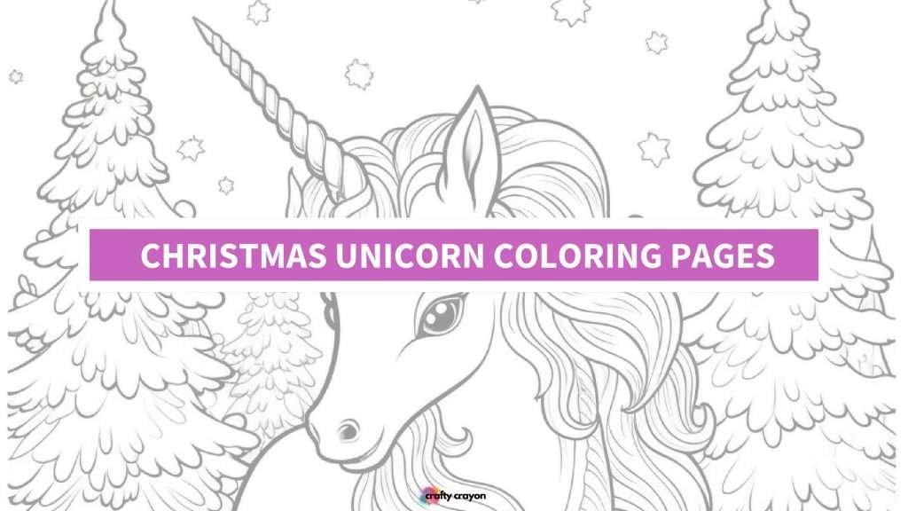 Christmas Unicorn Coloring Pages (Free PDF Printables)