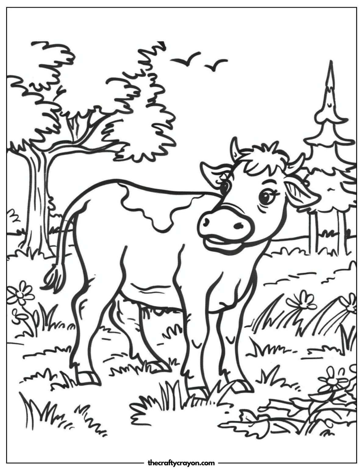 20 Fun Cow Coloring Pages (Free PDF Printables)