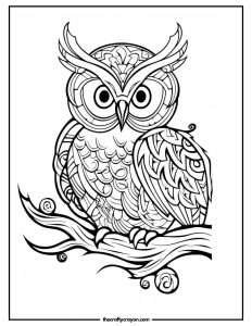 20 Owl Coloring Pages (Free PDF Printables)