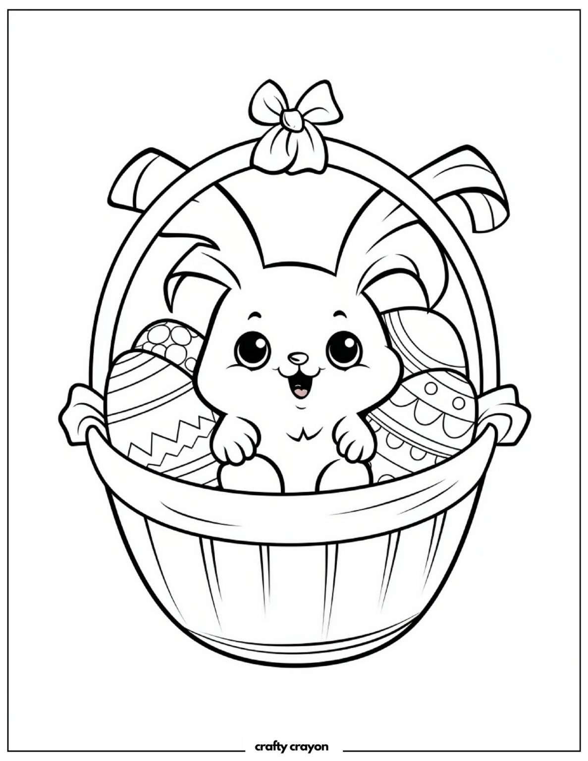Easter Basket Coloring Pages (Free PDF Printables)