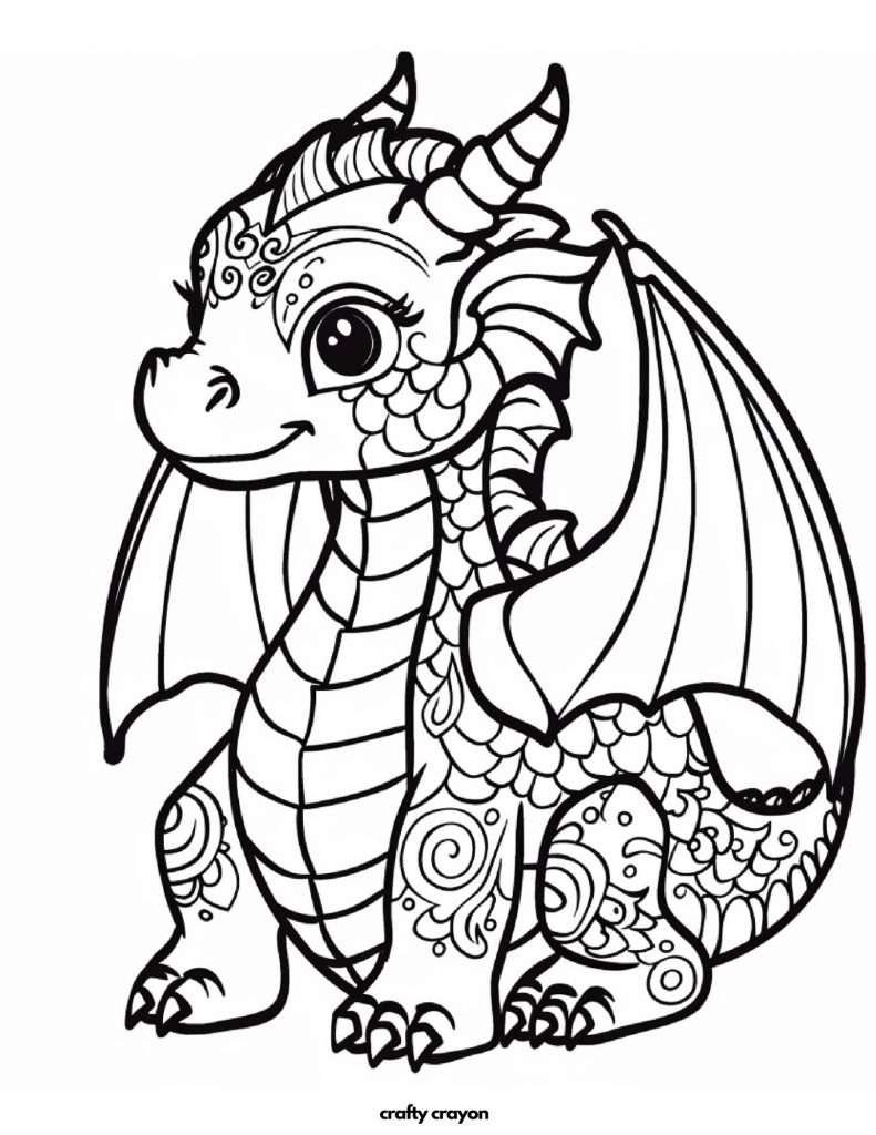 Dragon Coloring Pages (Free PDF Printables)