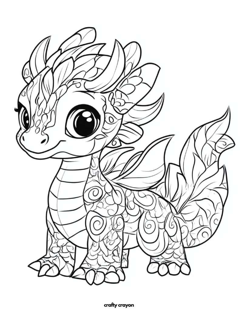 Dragon Coloring Pages (Free PDF Printables)