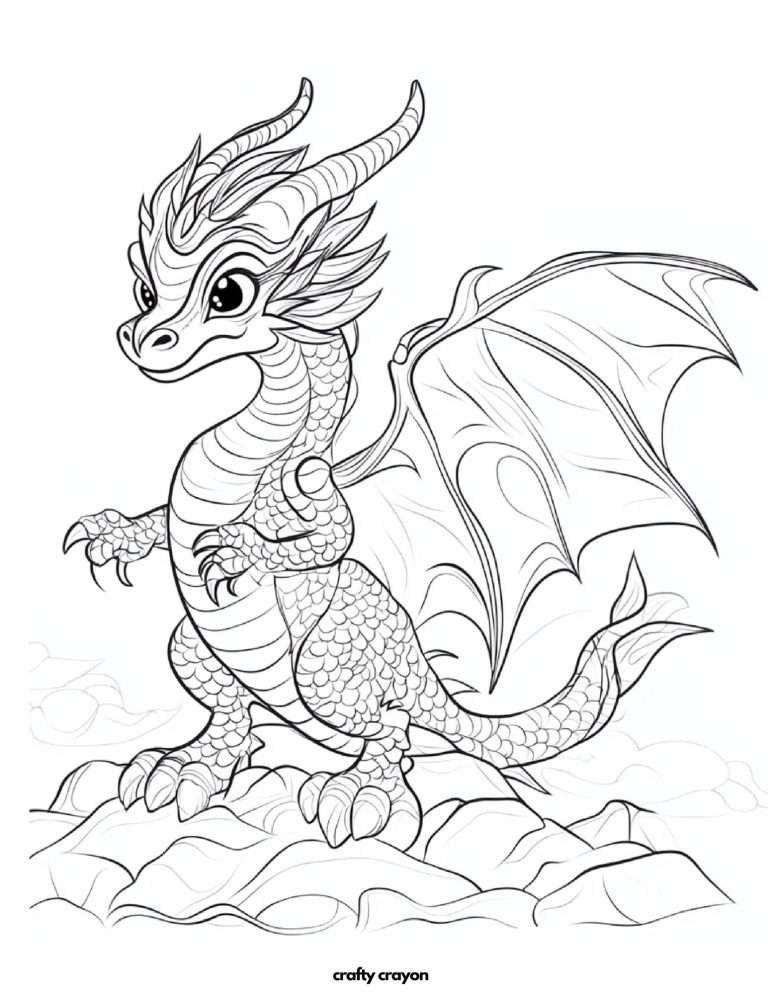 Dragon Coloring Pages (Free PDF Printables)