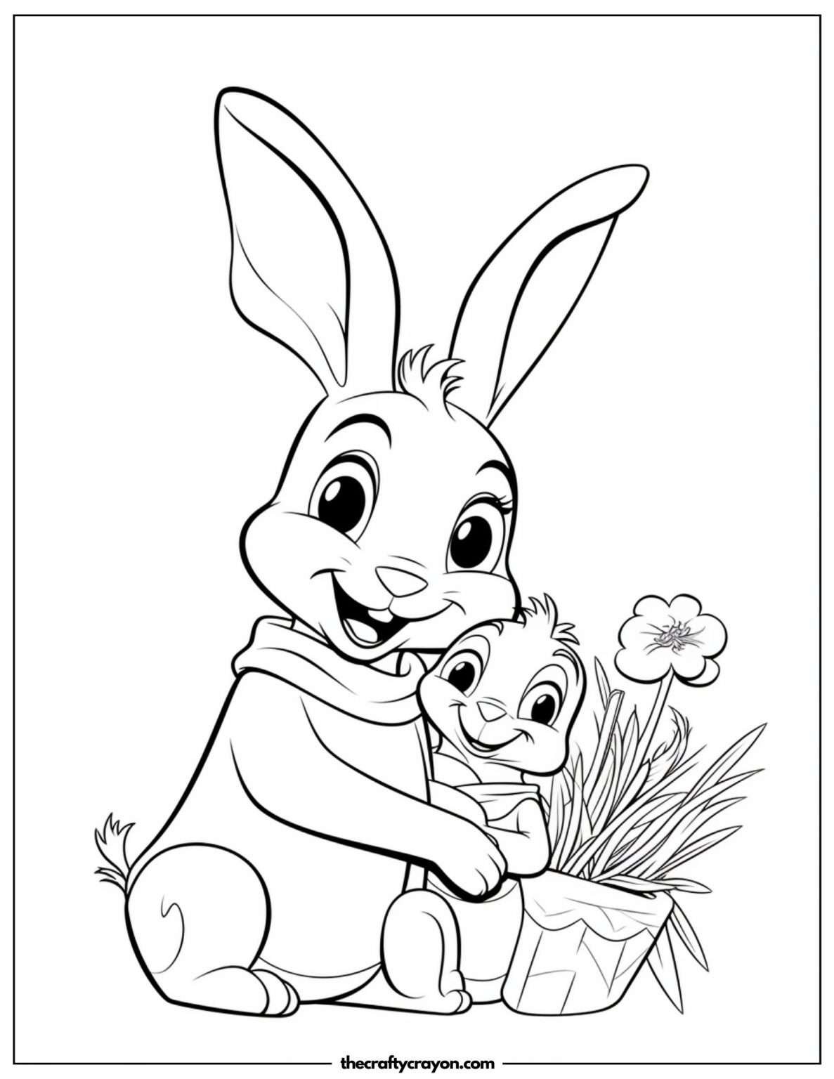 Rabbit Coloring Pages (Free PDF Printables)