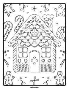 Gingerbread Christmas Coloring Pages (Free PDF Printables)