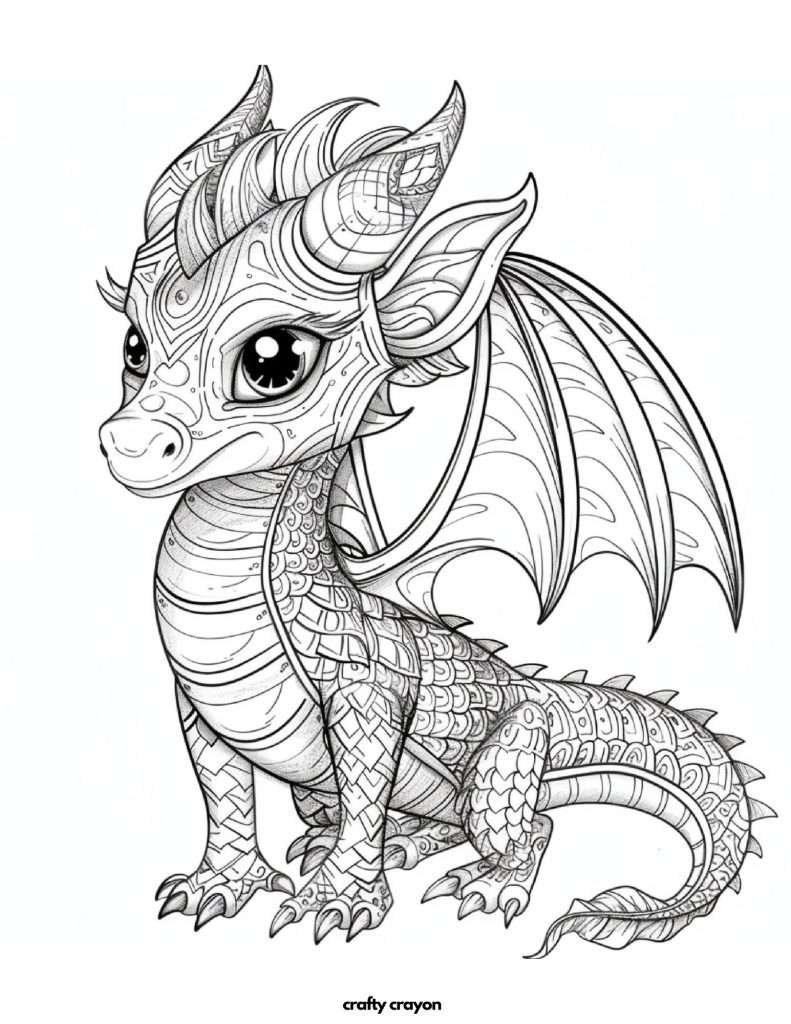 Dragon Coloring Pages (Free PDF Printables)