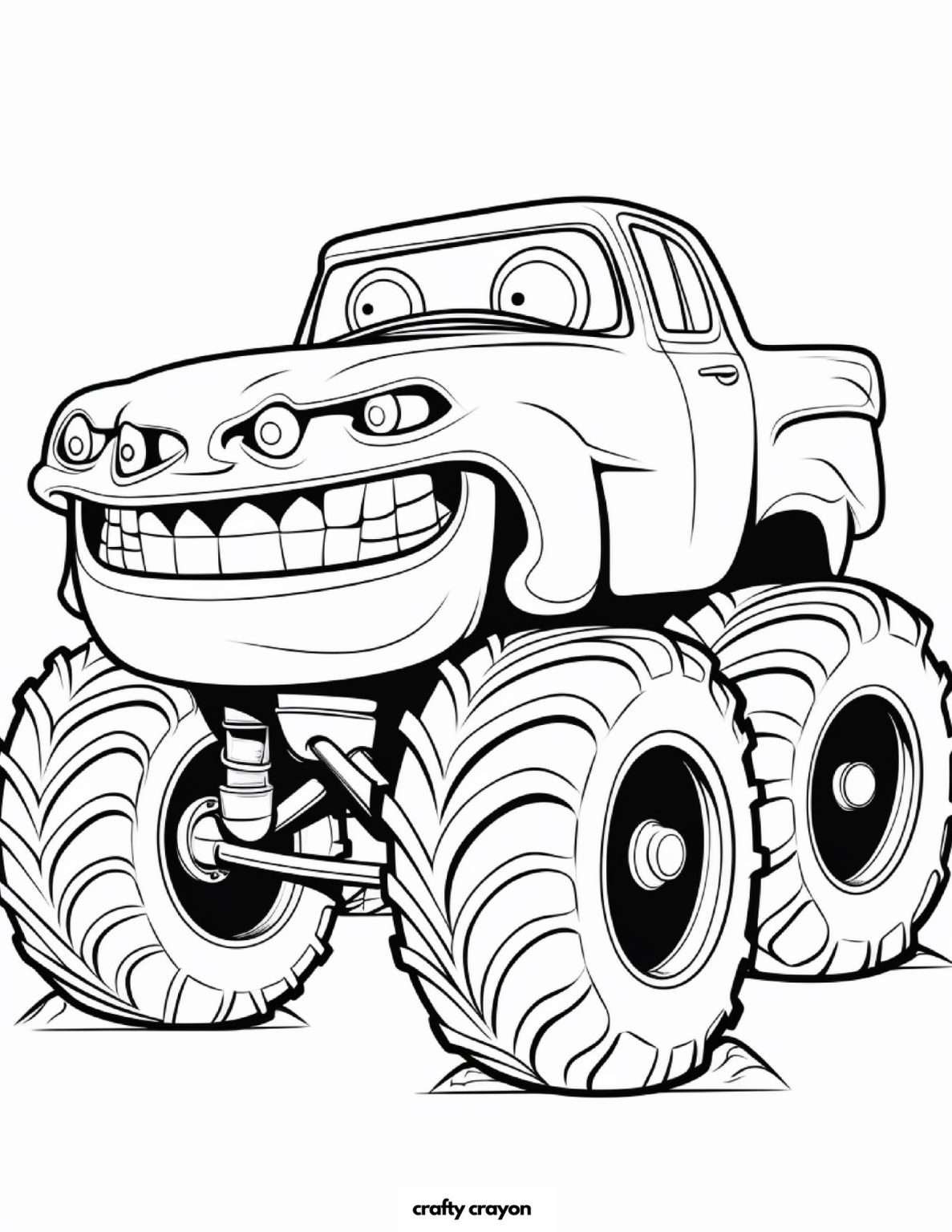 Monster Truck Printable Coloring Pages For Kids