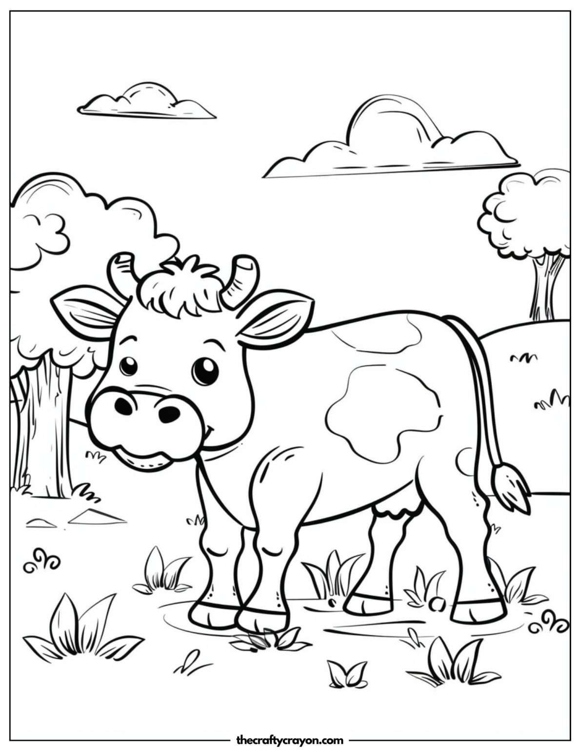20 Fun Cow Coloring Pages (Free PDF Printables)