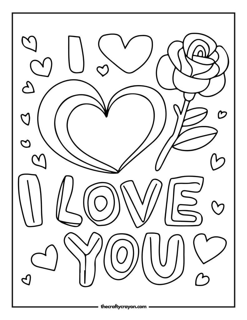Valentine's Day Coloring Pages (Free PDF Printables)