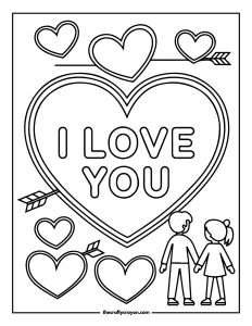 Valentine's Day Coloring Pages (Free PDF Printables)