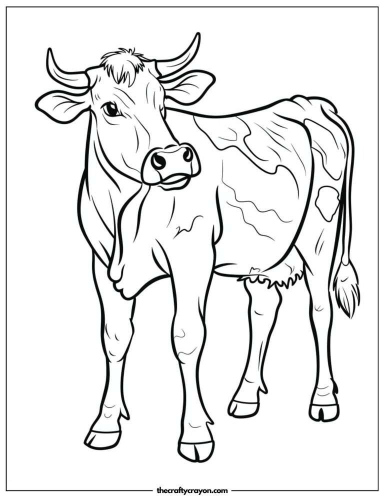 20 Fun Cow Coloring Pages (Free PDF Printables)