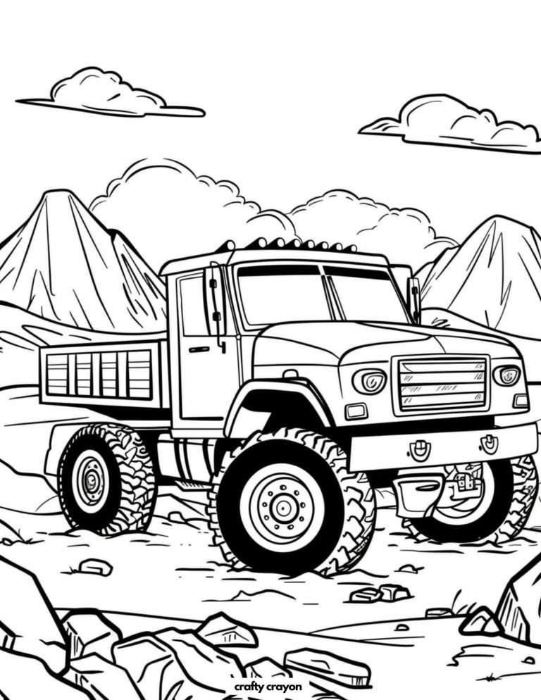 Monster Truck Coloring Pages (Free PDF Printables)