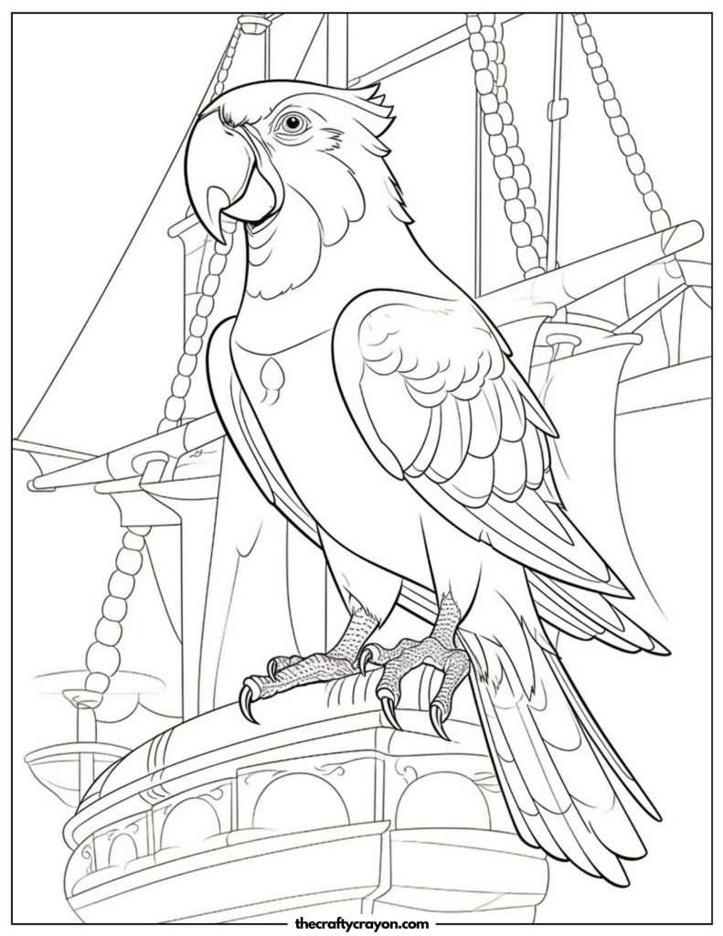 Parrot Coloring Pages (Free PDF Printables)