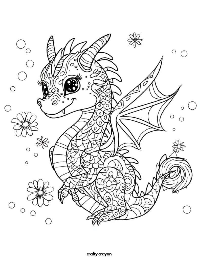 Dragon Coloring Pages (Free PDF Printables)