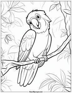 Parrot Coloring Pages (Free PDF Printables)