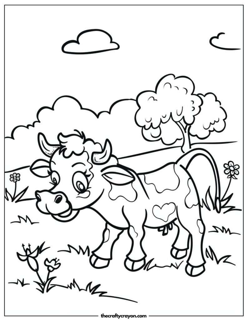 20 Fun Cow Coloring Pages (Free PDF Printables)