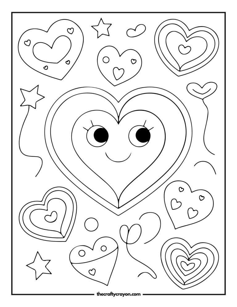 Valentine's Day Coloring Pages (Free PDF Printables)