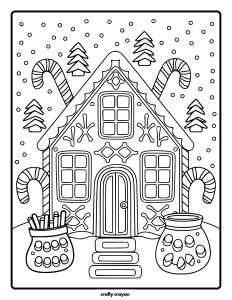 Gingerbread Christmas Coloring Pages (Free PDF Printables)