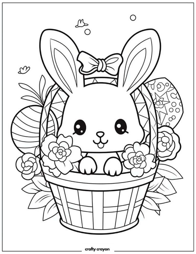 Easter Basket Coloring Pages (Free PDF Printables)