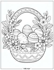 Easter Basket Coloring Pages (Free PDF Printables)