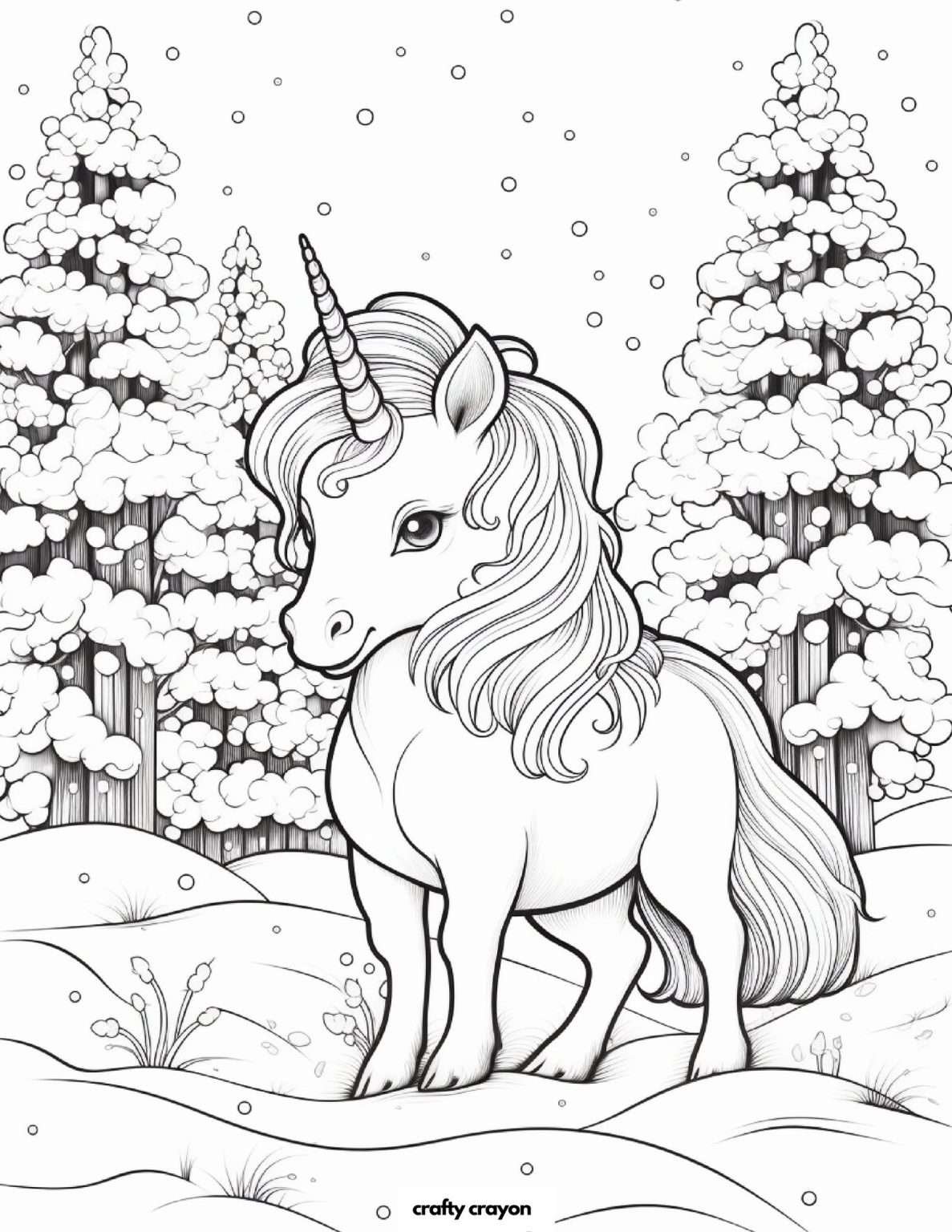 Christmas Unicorn Coloring Pages (Free PDF Printables)